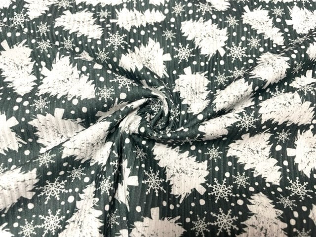 4x2 Rib Knit Brittany Frost Designs Christmas Trees DBP Print #419 Dou ...