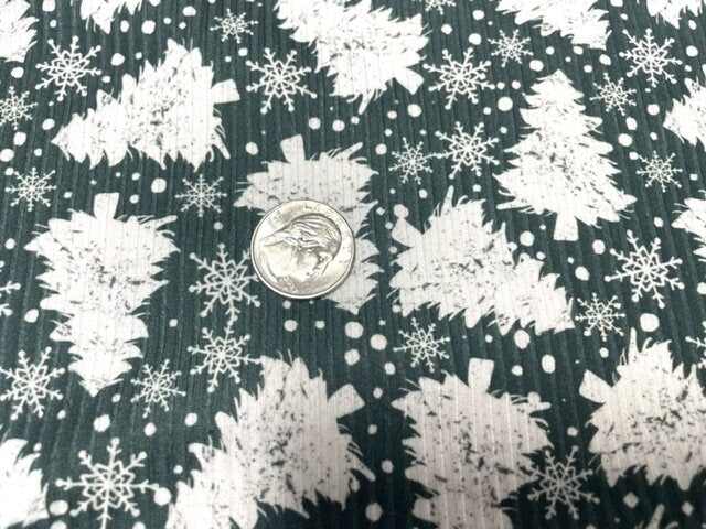 4x2 Rib Knit Brittany Frost Designs Christmas Trees DBP Print #419 Dou ...